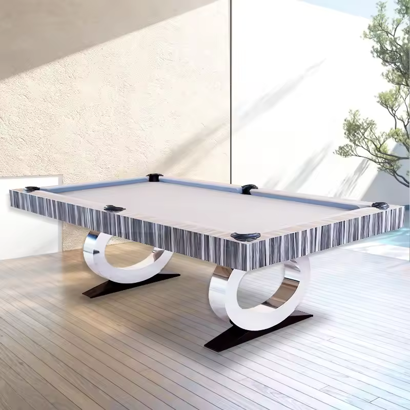 White Billiards | Daphne Modern Slate | Pool Table | Stain Resistant ...