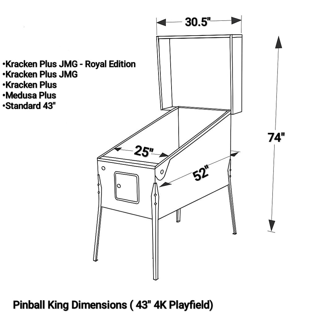 Pinball King | Medusa Plus | 43-inch 4K Playfield | Virtual Pinball Ma ...