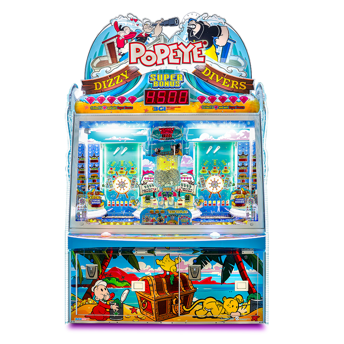 Benchmark | Popeye Dizzy Divers |Coin Pusher| Two-Player — GameRoomMasters