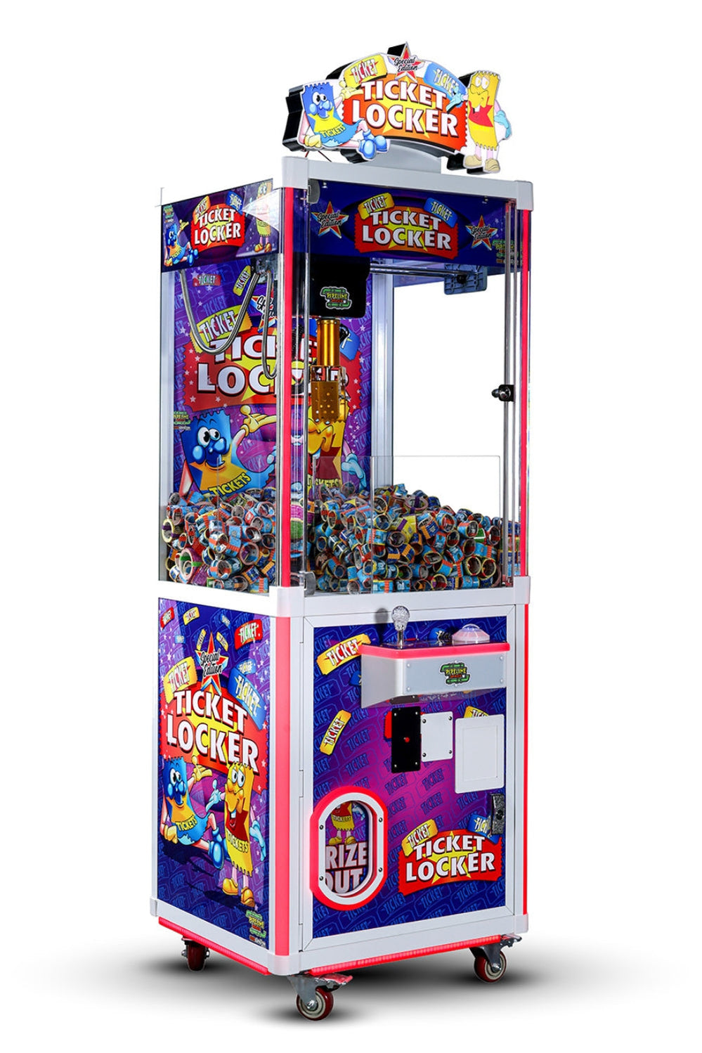 Pipeline Games | Ticket Locker | 24" | Crane Machine — GameRoomMasters