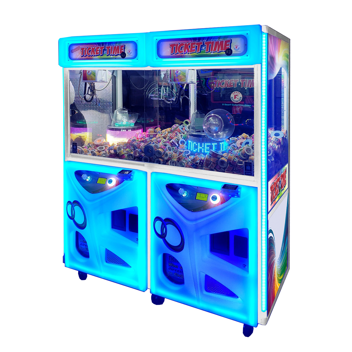 Smart Industries | Ticket Time | 61" | 2 Player | Arcade Crane Claw Ma — GameRoomMasters